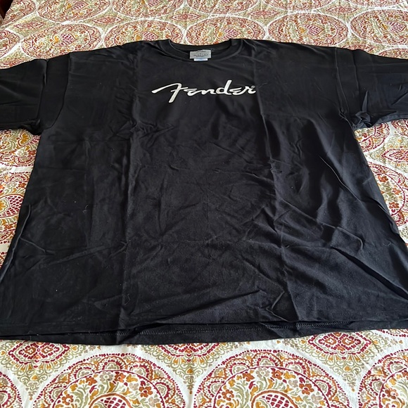 Fender | Shirts | Authentic Fender Tshirt Classic Black Cotton T With ...
